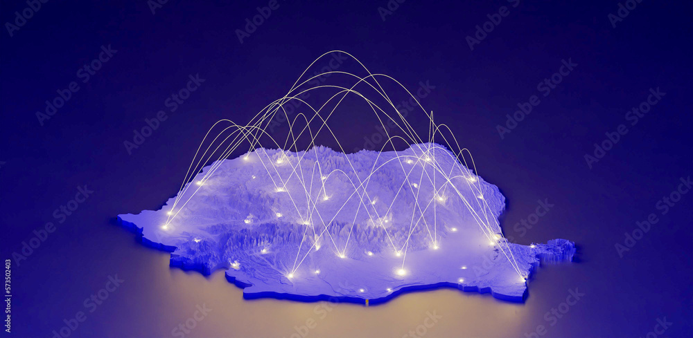 Romania concept map, map of Romania suitable for technology, export ...