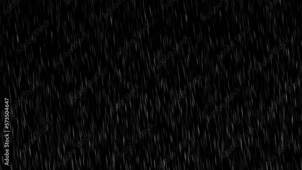 Rain Falling On Black Background, Loop Animation Of Rain Drops Falling ...