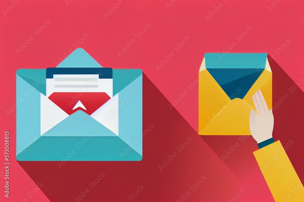 E-Mail service interface with 5 new messages and spam. Vector ...