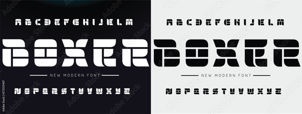 BOXER Modern Bold Font. Regular Italic Number Typography urban style ...