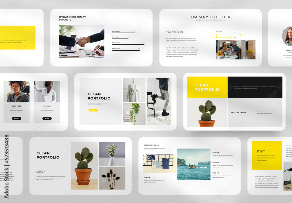 Portfolio Presentation Layout Stock Template | Adobe Stock
