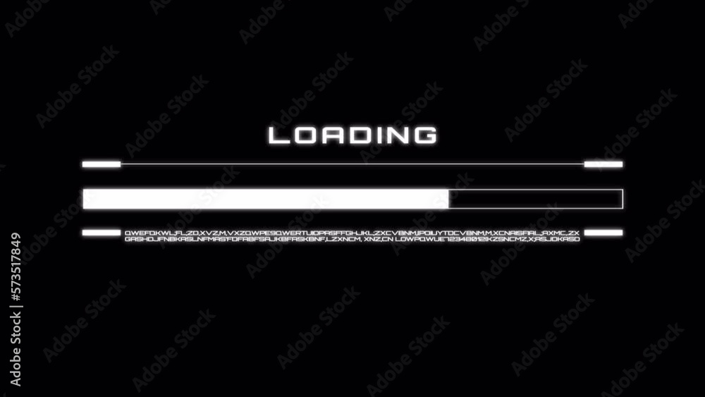 Loading scale. Video animation on transparent background. Video loading loop. Loading bar ...