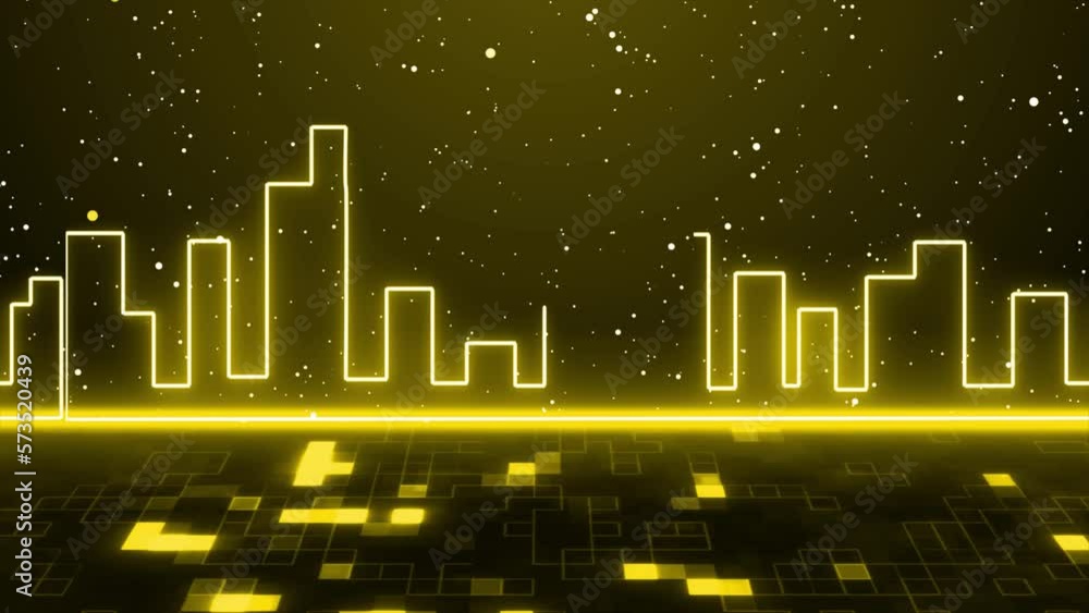 Retro Background Loop Animation, Retro High Tech Digital Background ...