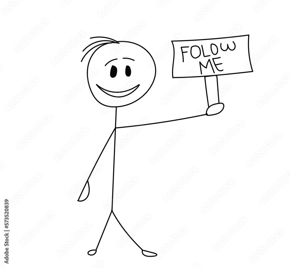 Vector cartoon stick figure drawing conceptual illustration of man ...