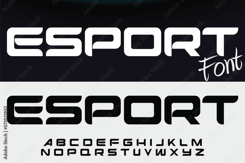 ESPORT Modern Bold Font. Regular Italic Number Typography urban style ...