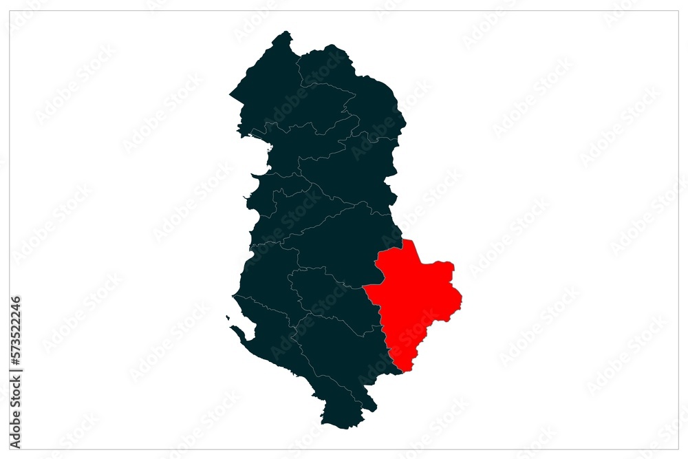 Korce Map illustration Albania map illustration Stock Illustration ...