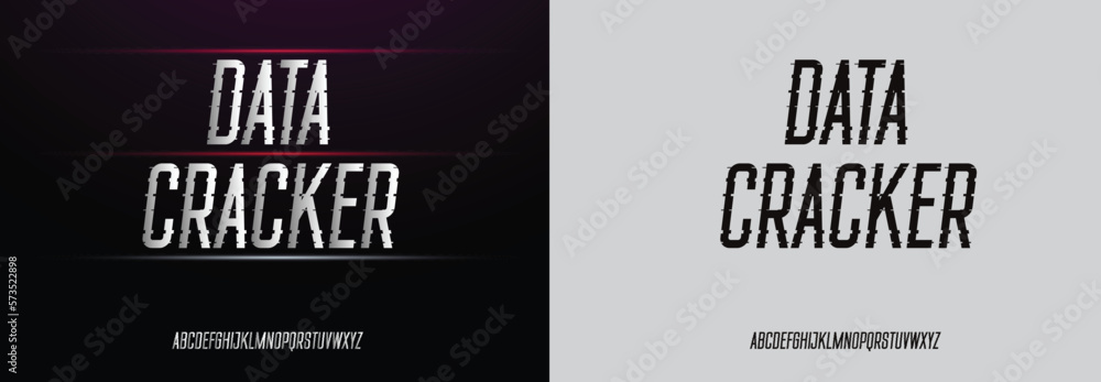Data Cracker, Modern Sport Fonts. Typeface Tech style fonts for ...