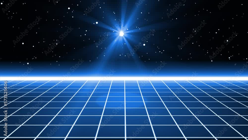 Retort Loop Animation With Blinking Stars Moving Background, 80s ...