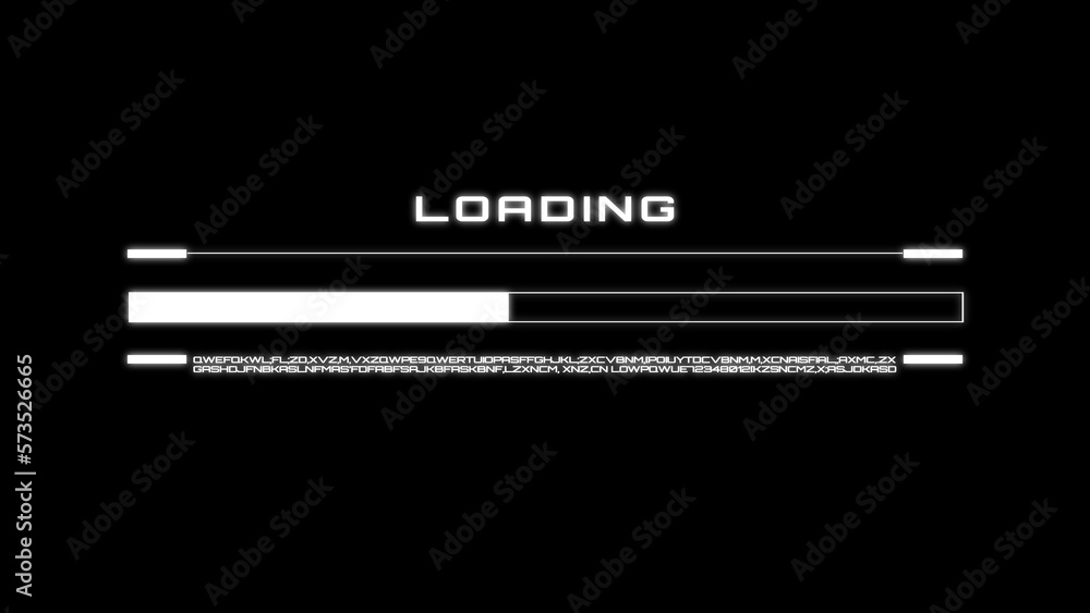 Loading scale. Video loading loop. Loading bar. Buffering circle ...