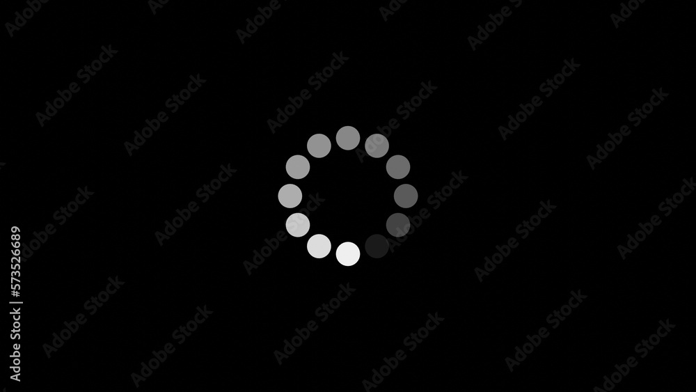 Loading scale. Video loading loop. Loading bar. Buffering circle. Loading progress bar indicator ...