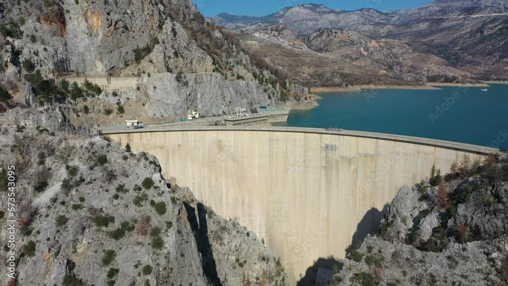 Oymapinar Dam Over Manavgat River, Turkey. A dam operating ...