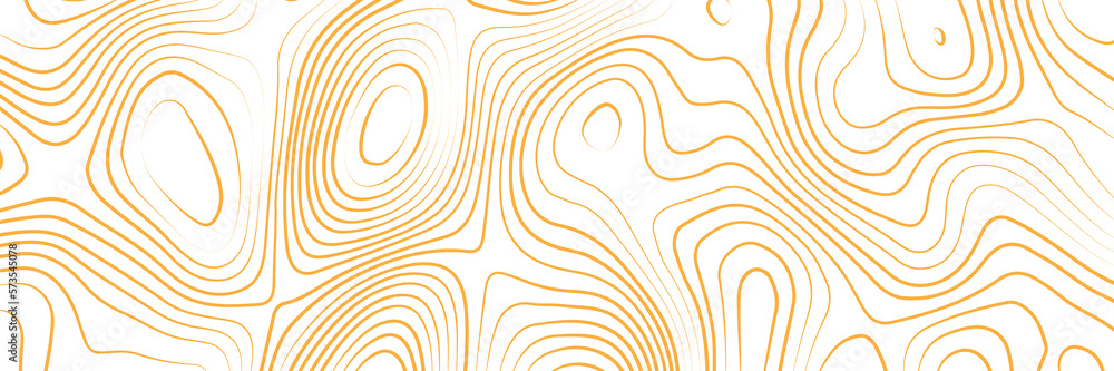 Orange wavy abstract topographic map contour, lines Pattern background ...