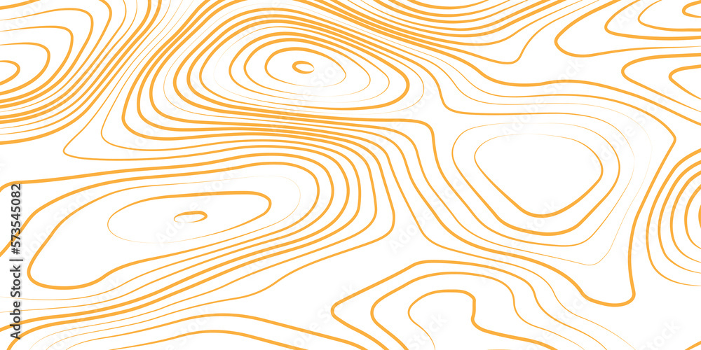 Orange and white wavy abstract topographic map contour, lines Pattern ...