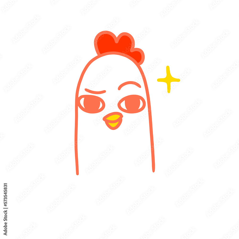 Chicken cartoon drawing, hand drawn cheeky chicken face PNG Transparent ...