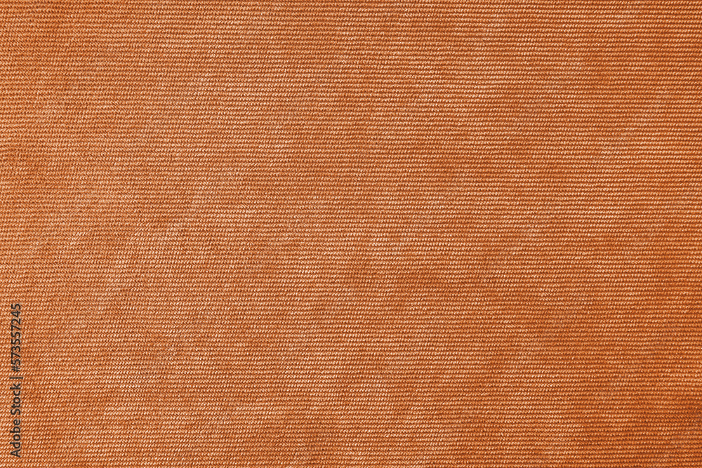 Texture background of velours orange fabric. Upholstery velveteen ...
