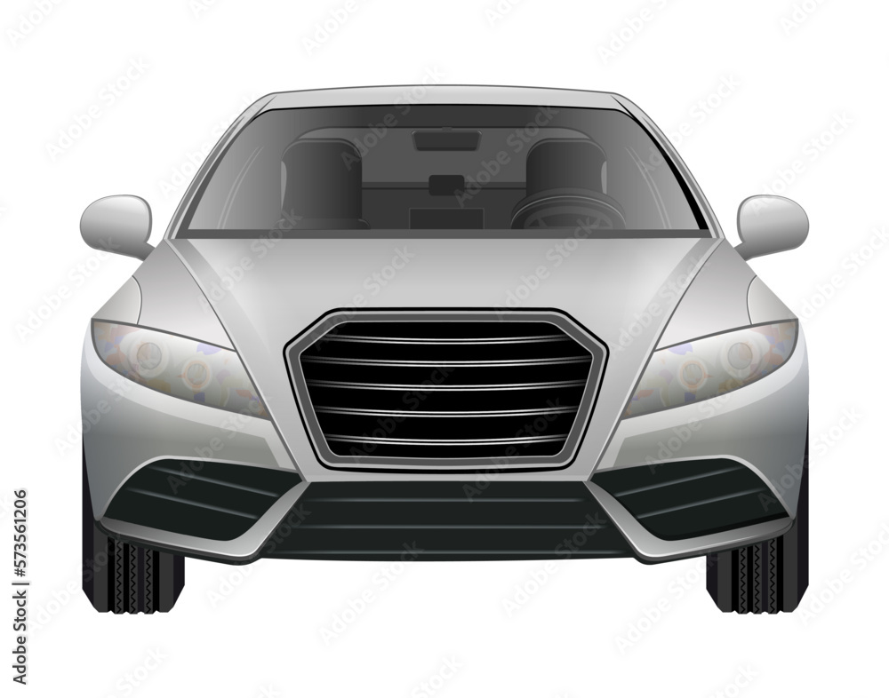 Car vector on white background. Business sedan isolated. Vehicle ...