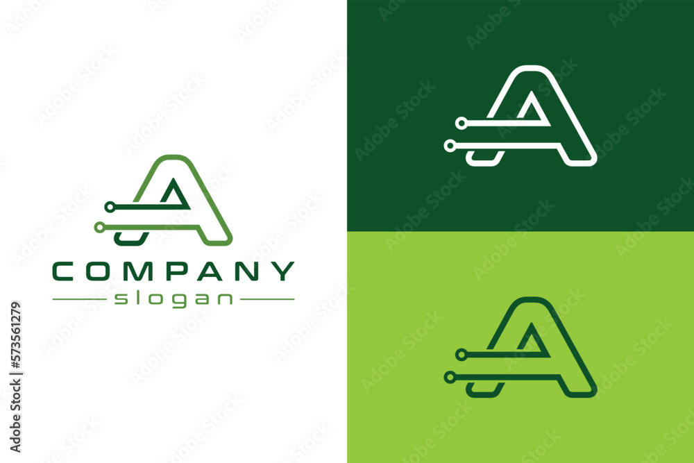 Letter A with line concept. Very suitable for symbol, logo, company ...