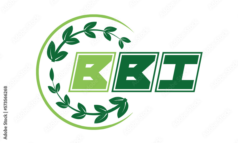 BBI Three-letter natural logo design, vector template. | monogram logo ...