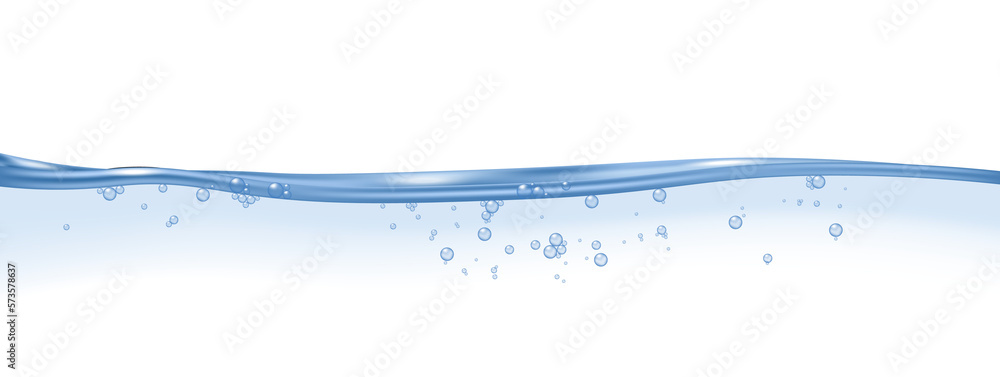 Smooth blue water surface template realistic vector illustration ...