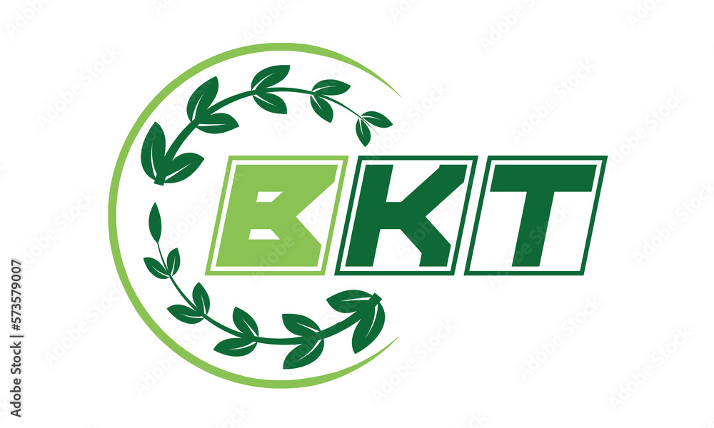 BKT Three-letter natural logo design, vector template. | monogram logo | abstract logo ...