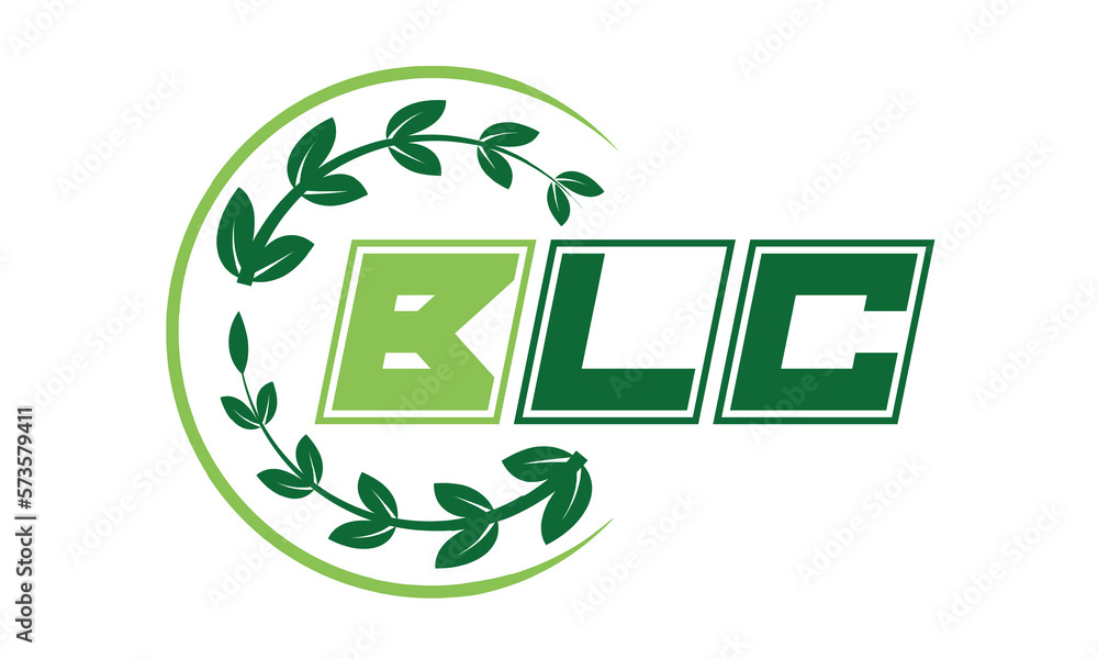 BLC Three-letter natural logo design, vector template. | monogram logo ...