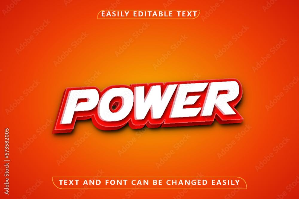 3d Text Vector Text Effect template Suitable for typeface needs. Stock ...