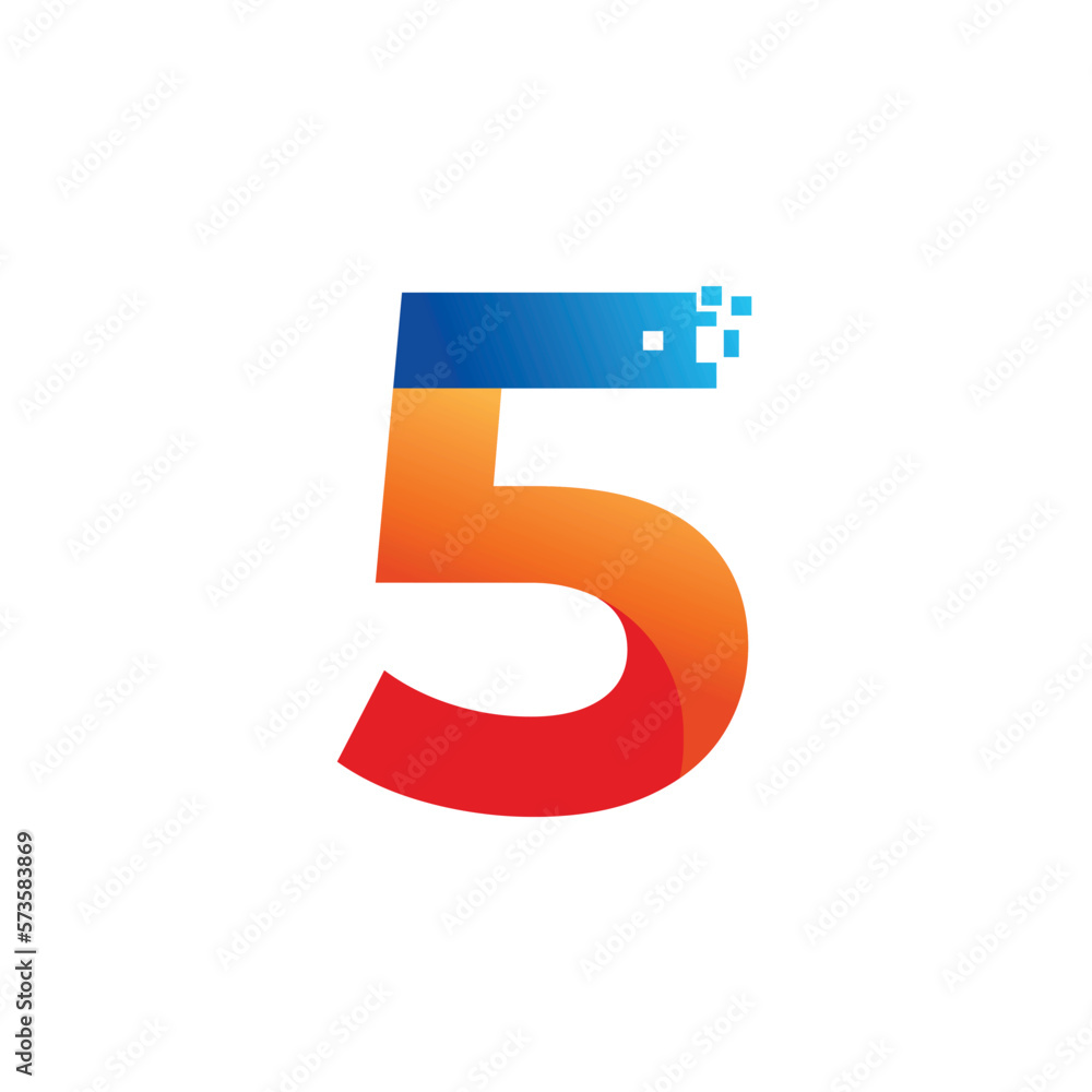 5th year anniversary celebration logo design Stock Vector | Adobe Stock