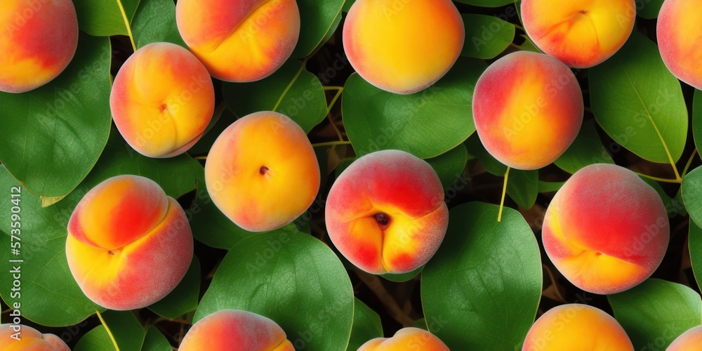Peaches seamless texture, pattern background (created with Generative ...