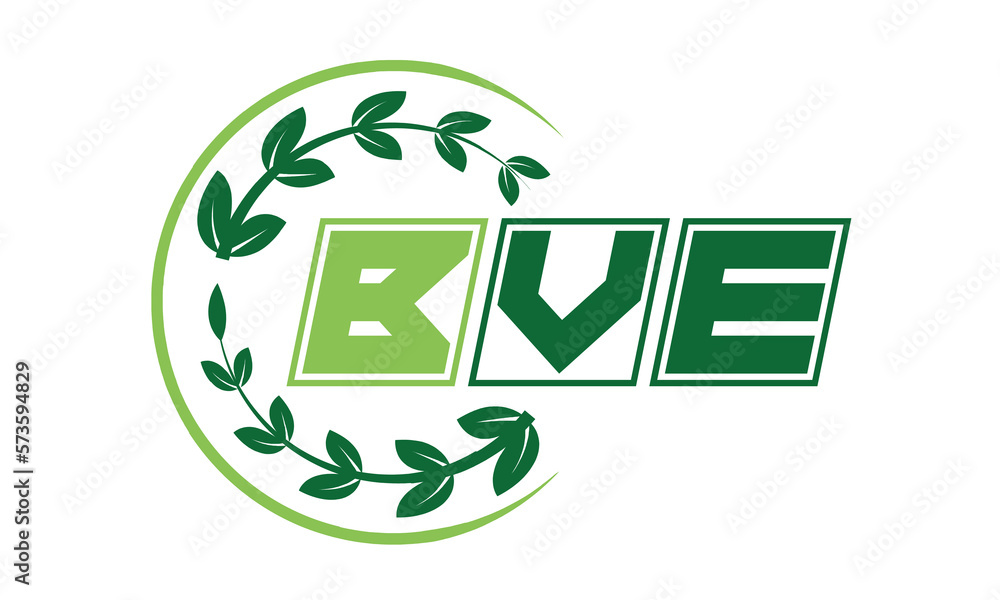 BVE Three-letter natural logo design, vector template. | monogram logo ...