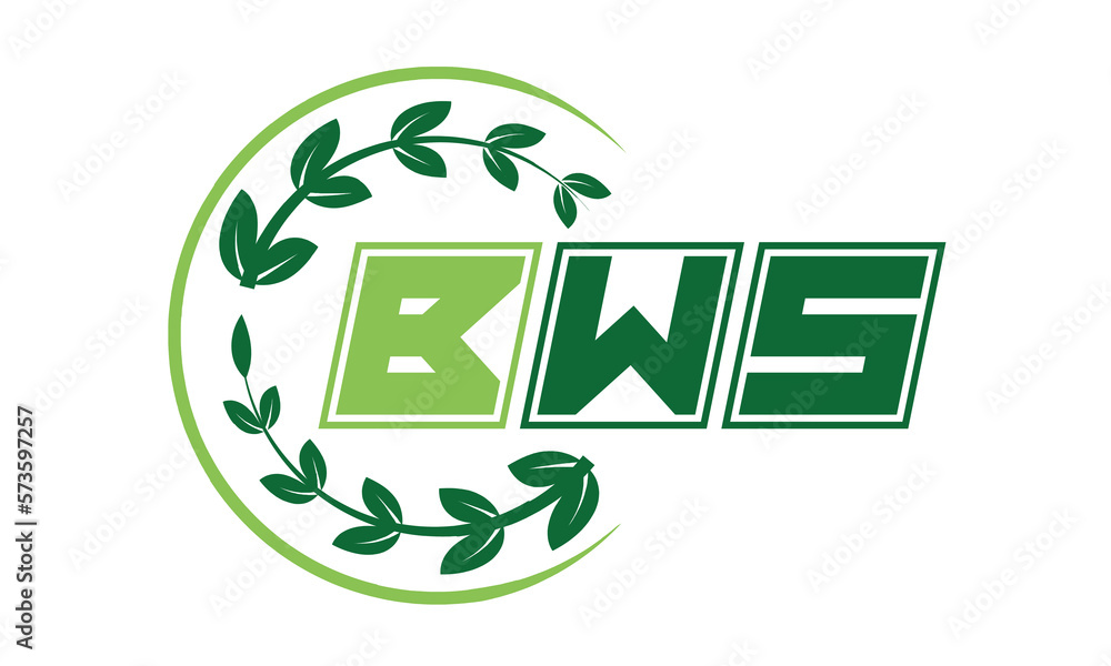 Vektorová grafika „BWS Three-letter natural logo design, vector ...