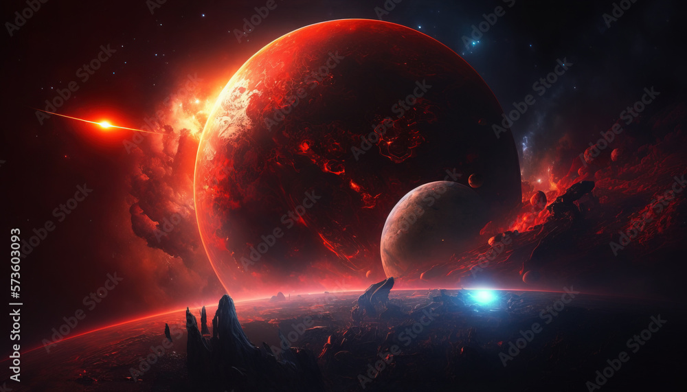 Planet and Space Wallpaper, 4k Landscape, Beautiful Scenery Stock ...