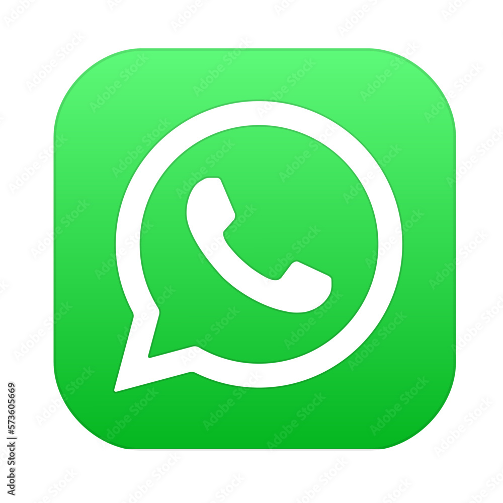 Stockvector Whatsapp app icon. Popular messenger. Social media logo ...