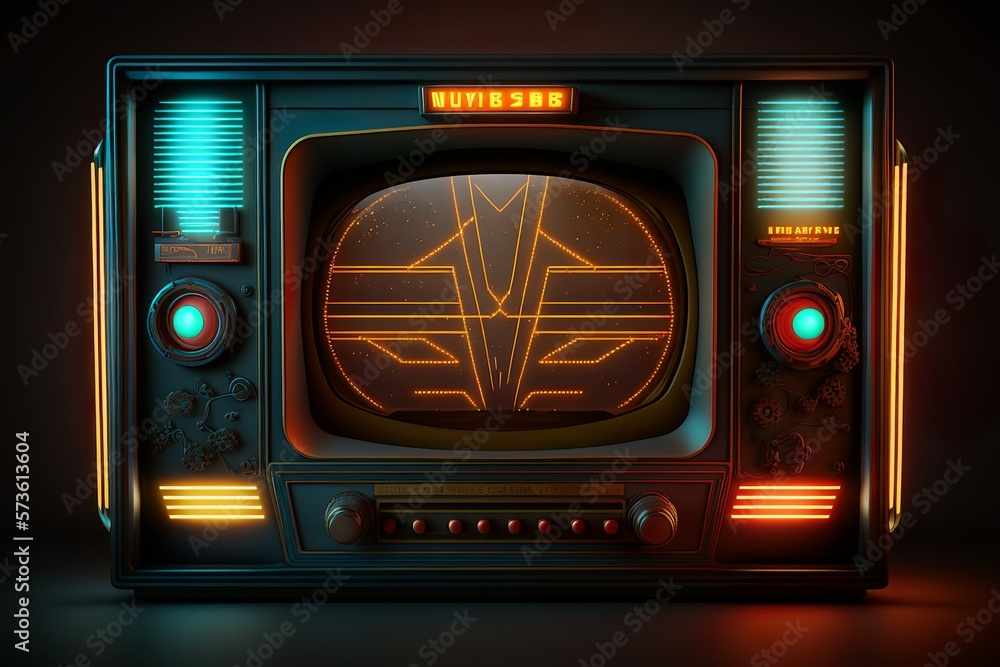 Futuristic smartphone device screen with glowing led display sci-fi ...