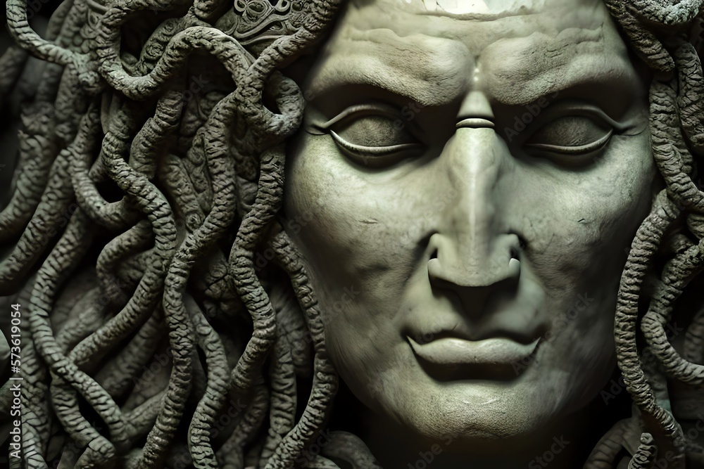 The Classic Depiction Of The Head Of The Gorgon Medusa From Ancient ... The Classic Depiction Of The Head Of The Gorgon Medusa From Ancient ...