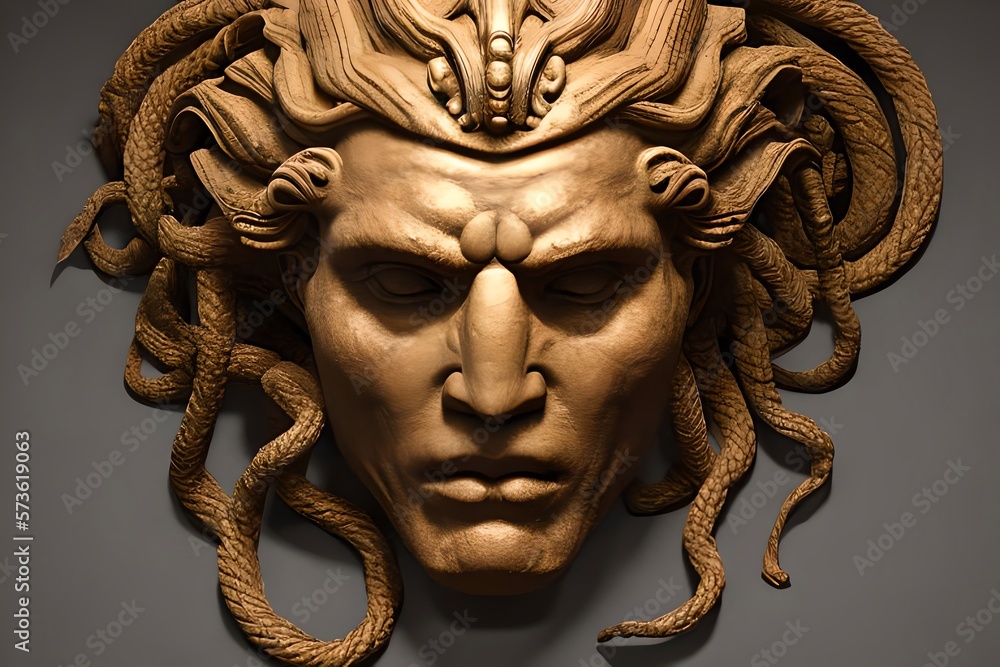 The Classic Depiction Of The Head Of The Gorgon Medusa From Ancient ... The Classic Depiction Of The Head Of The Gorgon Medusa From Ancient ...