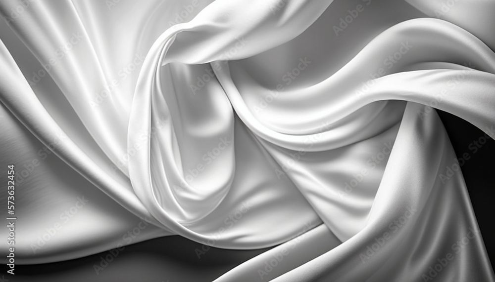 Draped white silk fabric background texture. abstract background with ...