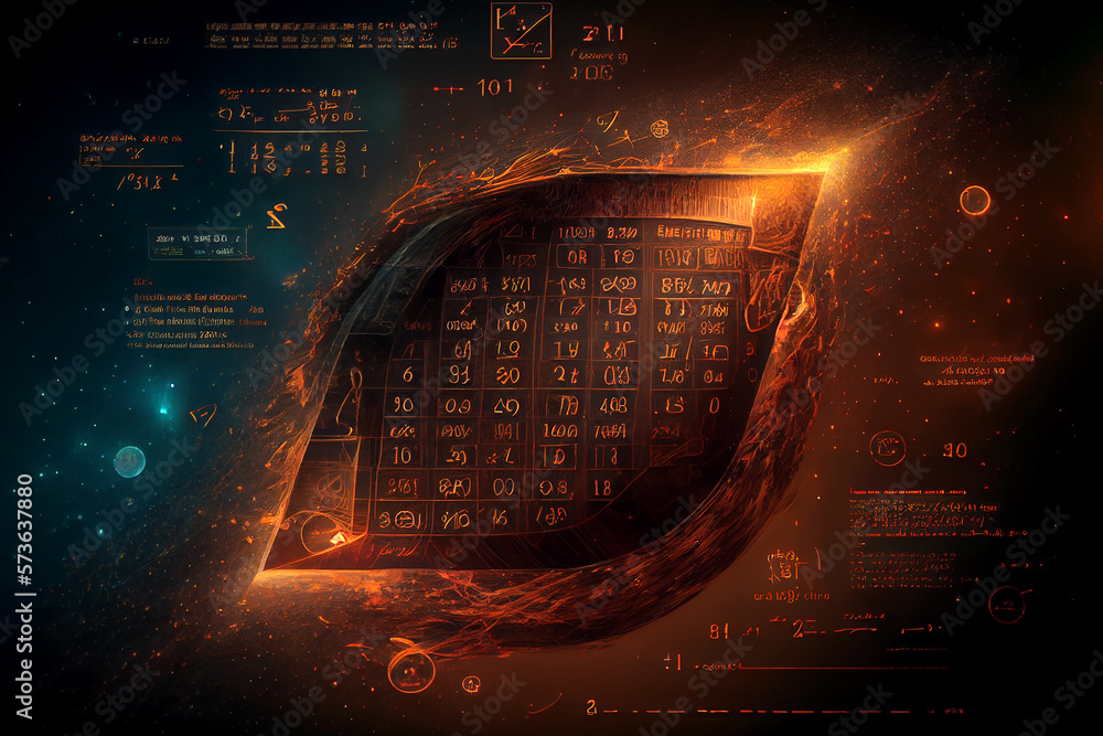 A fantasy math background featuring imaginary mathematical equations ...