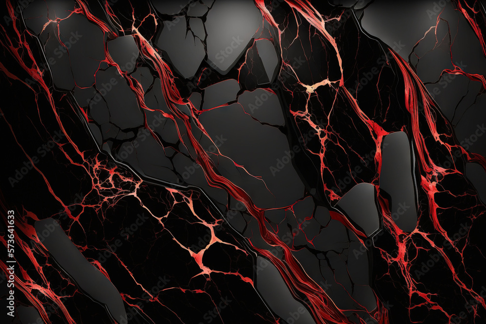 black and red marble texture, wallpaper, generative ai Stock ...
