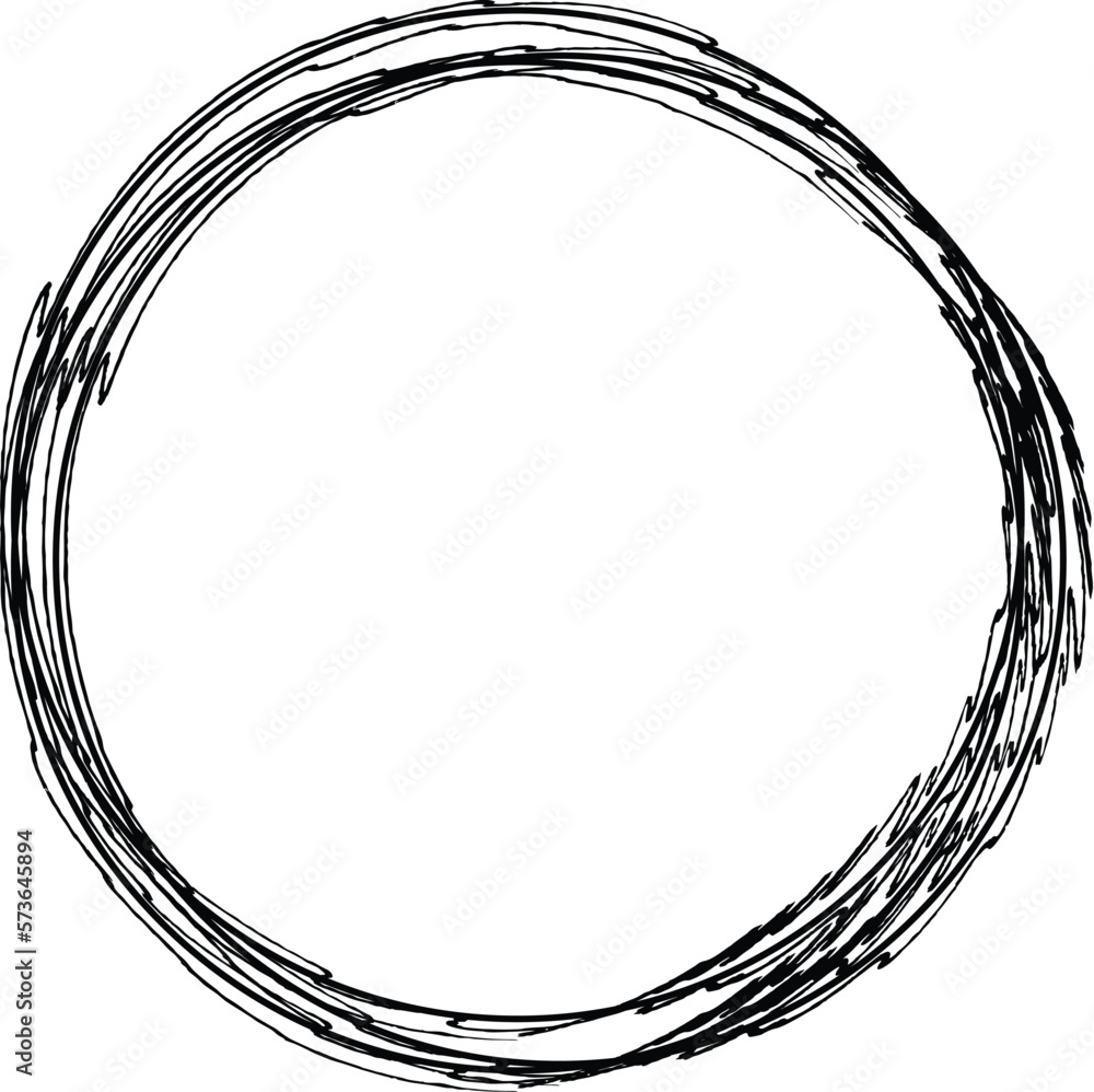 Scribble Circle Frame jpg image with svg eps png zip file svg vector ...