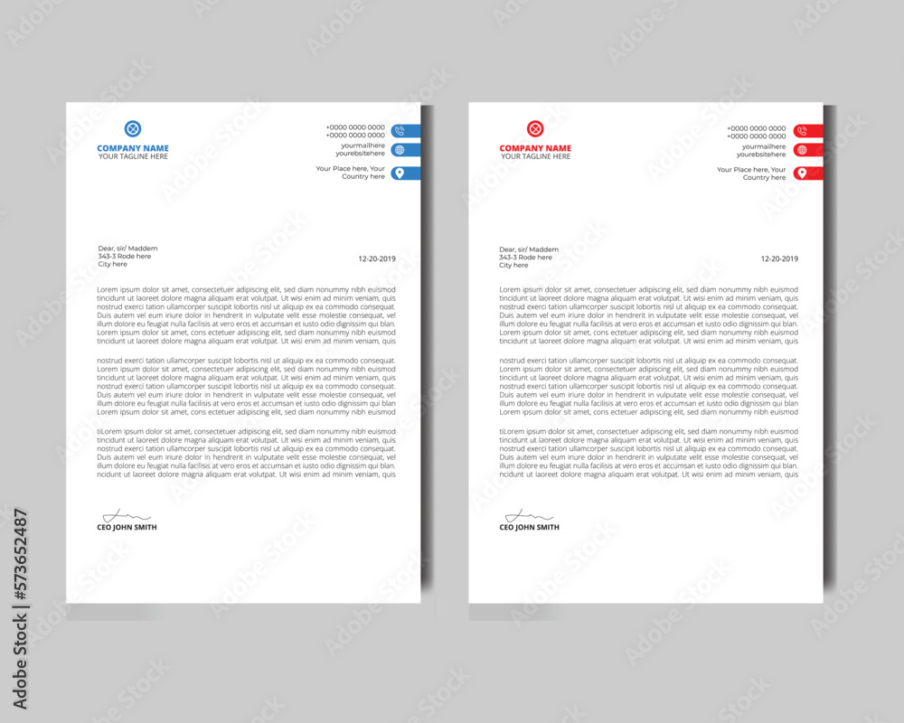 Corporate modern letterhead design template creative modern letterhead ...
