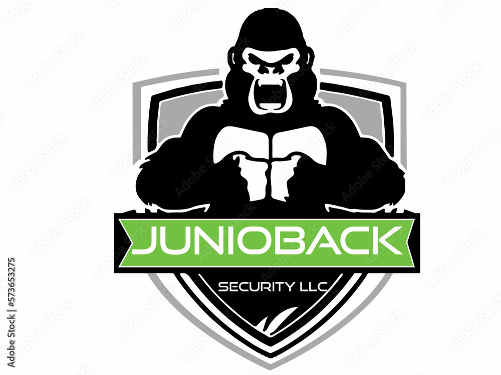 gorilla with a shield,big monkey open heart logo,gorilla security logo ...