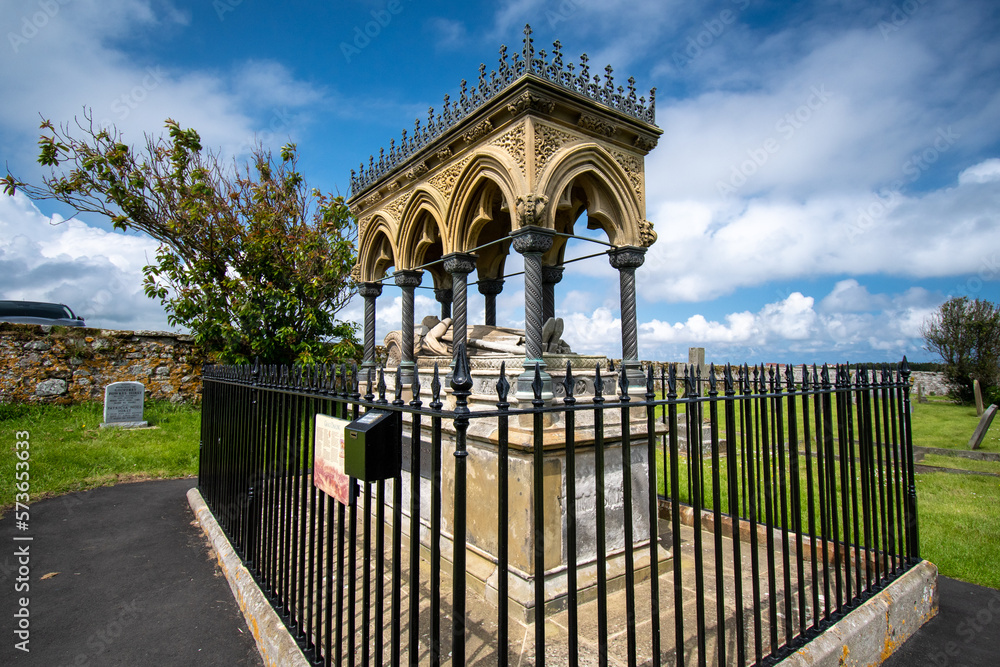 Monument to Grace Darling at St Aidan's Church, Bamburgh, UK Stock ...
