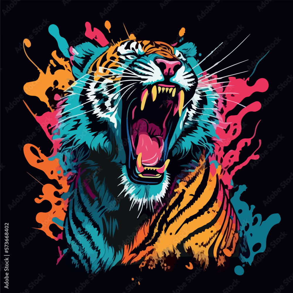 Tiger Angry Art