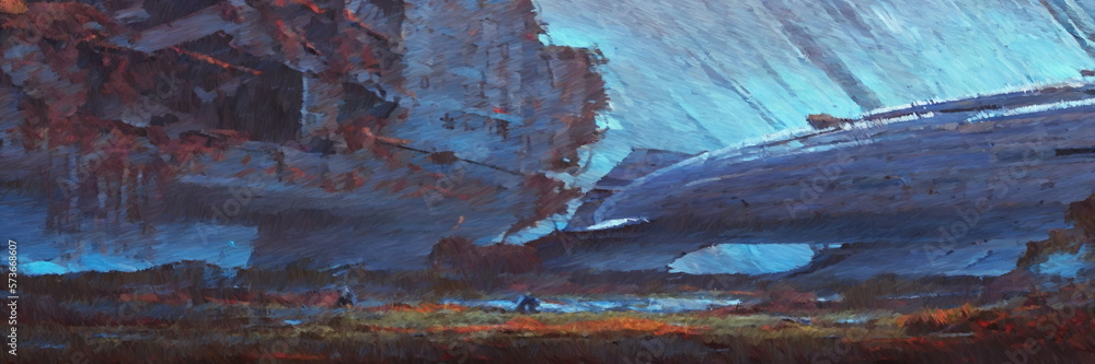 Abandoned futuristic city in ruins. Time after humans. World without ...