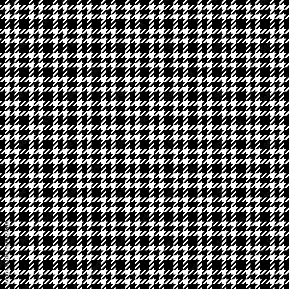 Black Houndstooth Tartan Tweed Pattern Tile with Transparent Background ...