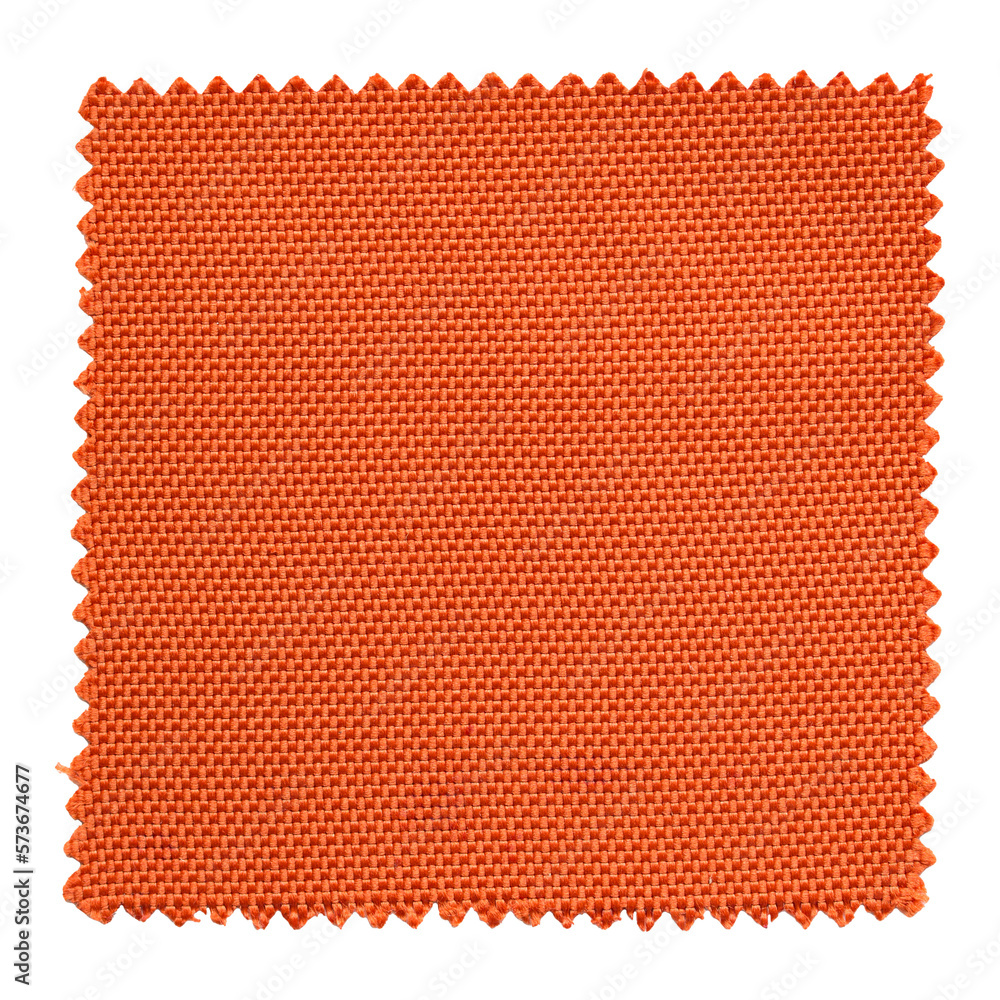 orange fabric swatch samples isolated with clipping path for mockup ...
