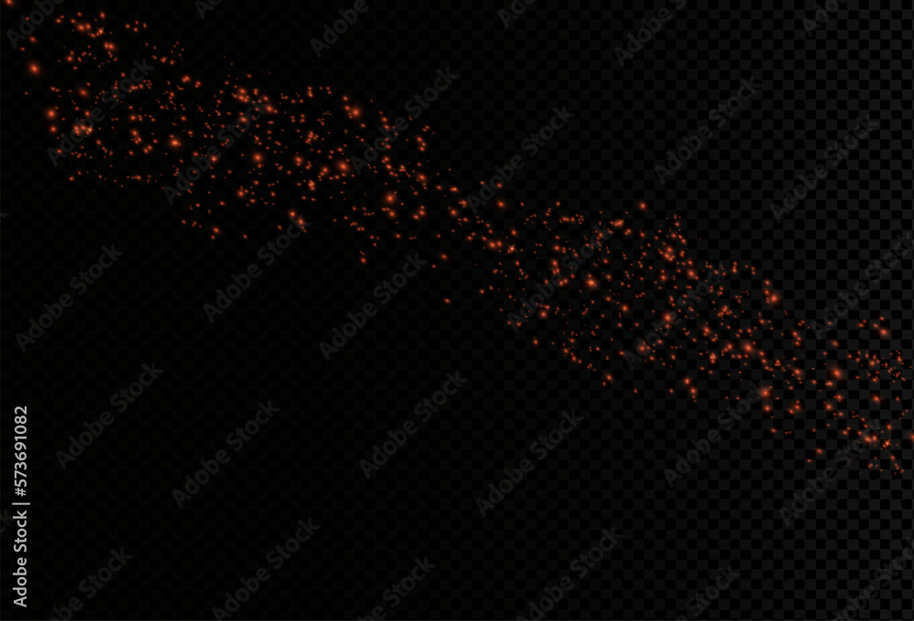 Yellow sparks glitter special light effect. Vector sparkles on ...