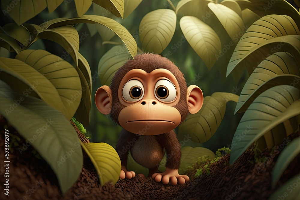 Monkey Jungle Cartoon