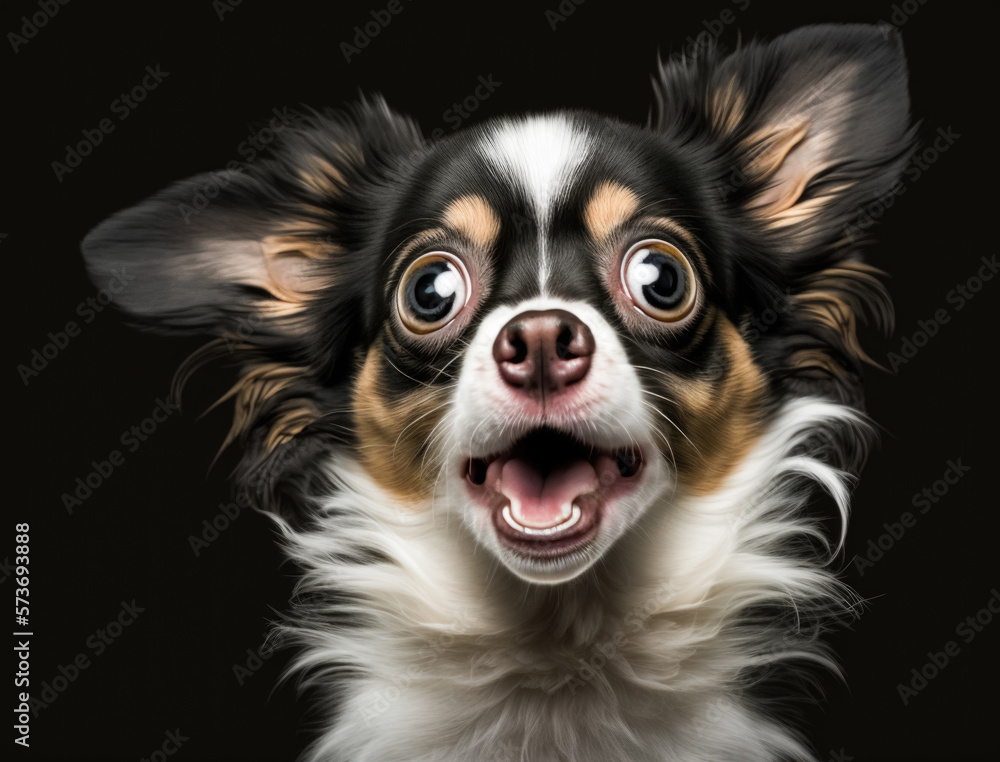 Dog Surprised shocked Wow face expression open mouth shouting screaming ...