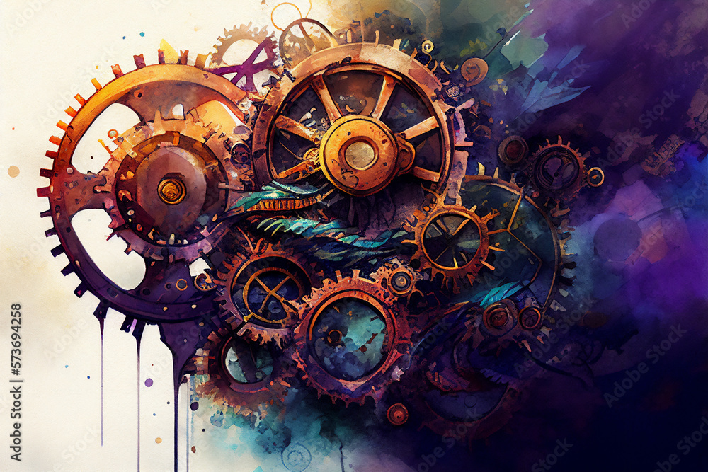Steampunk Drawing Gears